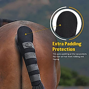 Harrison Howard Neoprene Horse Tail Guard Equine Tail Wrap Gray