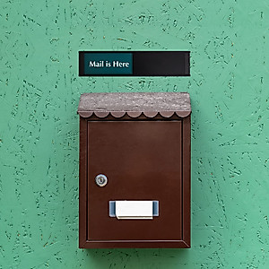 SmartSign Mail Is Here/No Mail Slider Sign | 2.25" x 10" Plastic Black