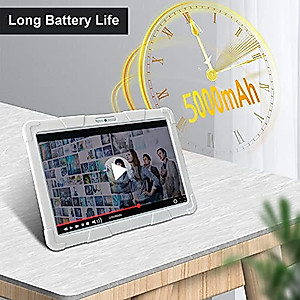 HOTIPS Android 10 Tablet 10.1 inch 4GB RAM 64GB Storage Octa-core Processor 5000mAh Battery,1280x800 IPS HD Touchscreen Tablets, 2MP+5MP Camera, Support 4G Phone Call, 2.4G Wi-Fi, Bluetooth 4.2