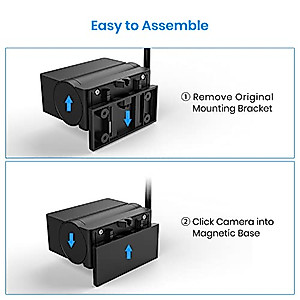 AUTO-VOX Magnetic Wireless Backup Camera Mount for Solar 4 Front/Side Rear View Camera, Easy Hitching of Gooseneck Horse Boat Travel Trailer/Fifth Wheels/RV/Campe Back Up Camera Systems