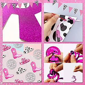 Disco Cowgirl Birthday Party Decorations Cowgirl Disco Garland Western Cowgirl Hanging Swirls Cowgirl Party Streamers For Women Birthday Bachelorette Party Supplies