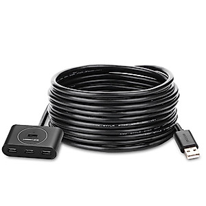 UGREEN USB Extension Cable USB 2.0 Active Repeater Extension Hub Cable 4-Port USB Hub A Male to A Female with Built-in Signal Booster Chips (15ft)
