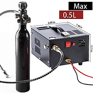 Portable pcp air compressor 4500psi 300bar 12v DC or 110v AC with power supply,oil&water free,high pressure PCP Compressor Pump for Air Gun and Paintball/Scuba Tank