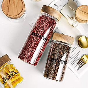 LUTER 132 Pcs Food Pantry Label Stickers and 32 Pcs Blank Labels, Waterproof Removable Kitchen Labels Decals for Pantry Cabinet Organization Storage