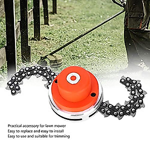Walfront Multifunctional Spiral Chain Trimmer Head Replacement Head Garden Lawn Mower Accessories Outdoor Grass Trimmer 148*115*70mm