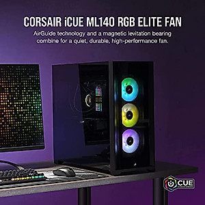 CORSAIR ML140 RGB Elite, 140mm Magnetic Levitation RGB Fan with AirGuide, Single Pack