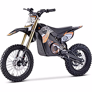 MotoTec 48v Pro Electric Dirt Bike 1800w Lithium Orange, 58x24x36
