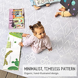 Lillefolk Stylish Foam Play Mat for Baby. Soft, Thick, Non-Toxic Playmat, Covers 6 ft x 4 ft, Interlocking Puzzle Tiles for Tummy Time and Crawling (Gray)