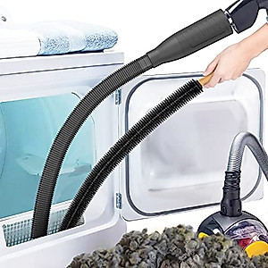 Sealegend 2 Pieces Dryer Vent Cleaner Kit Vacuum Attachment Hose with Brush, Dryer Cleaning Brush Lint Remover Hose