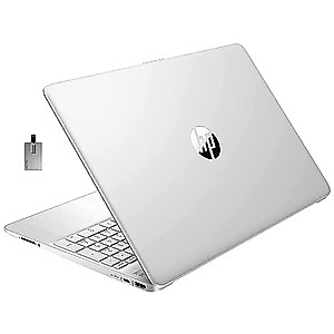 HP 2022 15.6" FHD Laptop, AMD Ryzen 5-5500U Processor, 32GB RAM, 1TB PCIe SSD, AMD Radeon Graphics, HD Webcam, Wi-fi, Bluetooth, Win 11, Silver, 32GB SnowBell USB Card