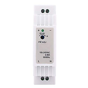 15W 12V 1.25A DIN Rail Power Supply Switching Power Supply with Modulation Method, Stable Output, Low Noise for Control Cabinet, Industrial Control Equipment (DR-15-12)