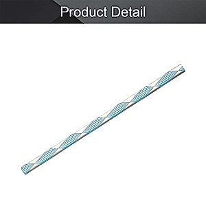 Fielect Light Blue Twisted Line Acrylic Round Rod Standard Plexiglas Tolerance Lightweight for DIY 12mm Diameter 250mm Height 1Pcs