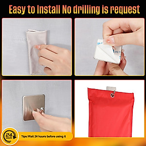 Yaocom 8 Pieces Emergency Fire Blanket Hook Self Adhesive Hooks Small Metal Hooks Stick on Stainless Steel Bathroom Hanger for Hanging Home Bathroom Kitchen Door Emergency Fire Blanket Towel, Silver