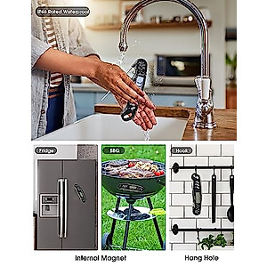 Searon Meat Thermometer,Digital Food Thermometer with Instant Read Out,Backlight and Waterproof,Kitchen Thermometer for BBQ Grilling, Smoker, Baking Turkey