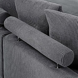 Oadeer Home Modular Sectional, Dark Gray