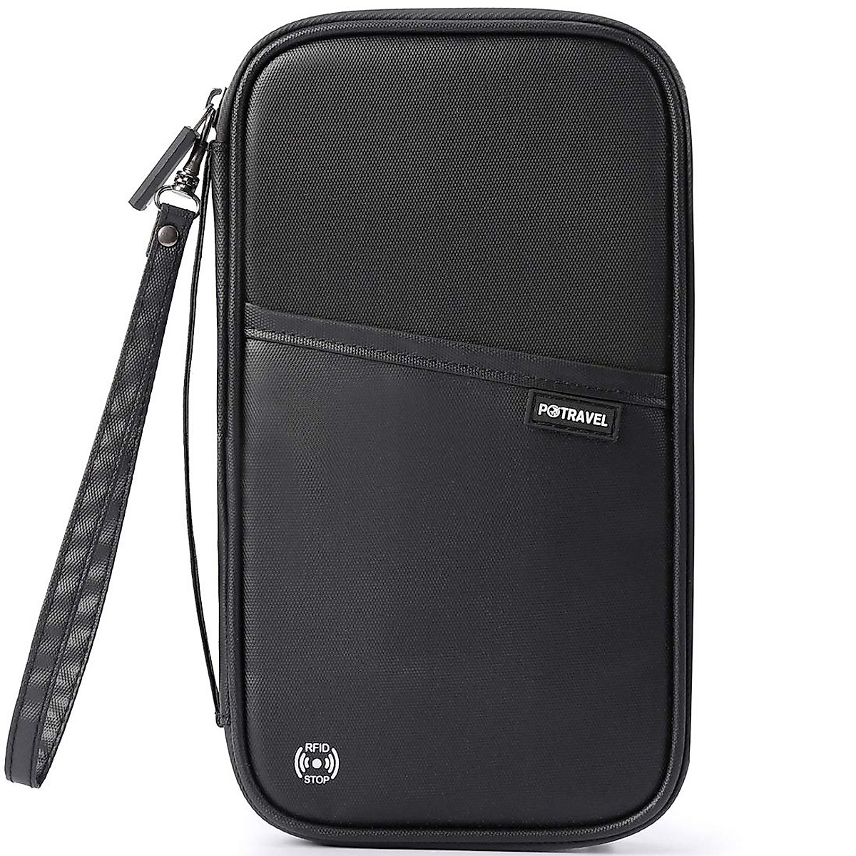 VanFn RFID Travel Passport Wallet, Family Passport Holder, Trip Document Organizer P.Travel Series (Nylon - Black)