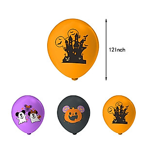 Halloween Mouse Party Decoration Halloween Mouse Party Theme Banners Latex Balloons Cupcake Toppers for Baby ShowerParty Decoration