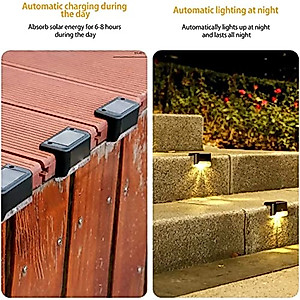 Solar Powered Outdoor Lights 16 Pack by Village Eight - Waterproof Solar Lights for Stairs Pathway Deck Patio Garden Lights - Weatherproof Automatic On (Warm White)
