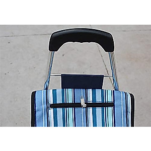 Shopping Trolley on Wheels Multi Function Shopping Cart Six Rounds Climbing Stairs Trolley/Grocery Trailer/Folding Cart/Aluminum Alloy Pull Rod Car/Elderly Bag Car/Portable Cart Storage Hand Trucks