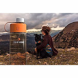 Tea of a Kind TOAK Reusable Water Bottle Starter Kit - Includes 3 Caps to Mix With Your Water, Portable Flavor Caps (Orange Bottle)