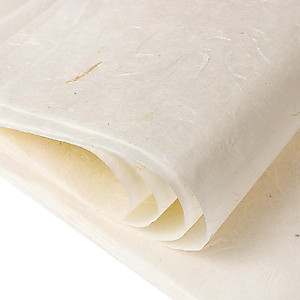 60 Sheets A4 Mulberry Paper Sheets Natural Fiber Rice Paper 8.5 x 11in Decoupage Paper Decorative Paper Tissue Paper for DIY Crafts, Calligraphy, Painting, Gift Wrap