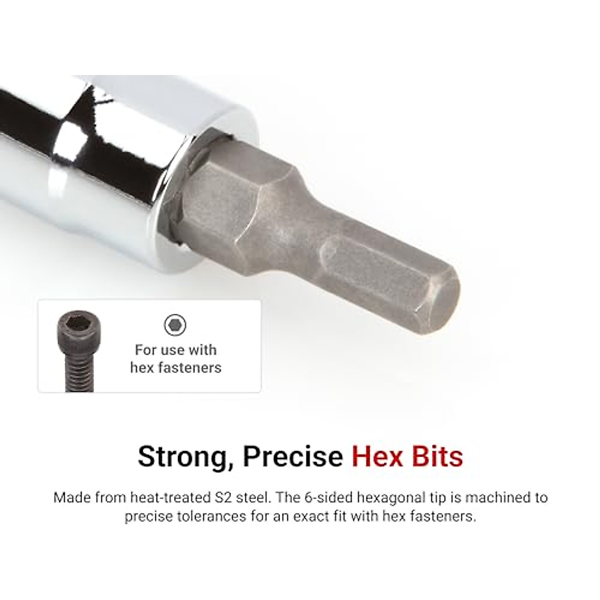 TEKTON 1/4 Inch Drive x 2.5 mm Hex Bit Socket | SHB032X3