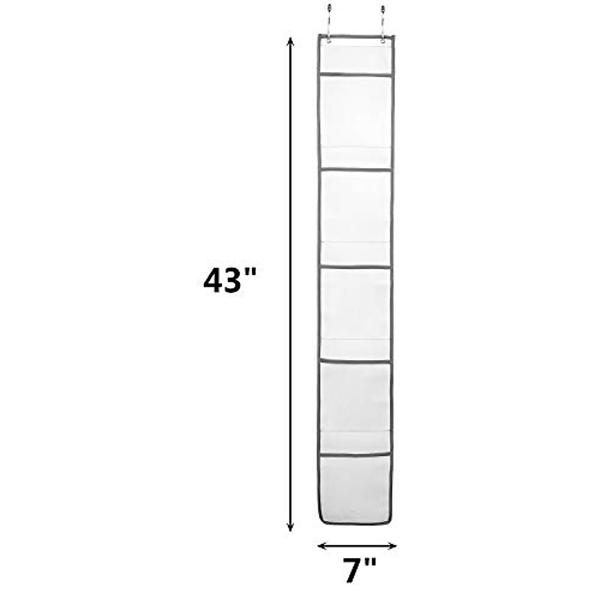 ALYER Hanging Storage Shower Caddy Organizer,Mesh Pockets for Bathroom,Closet,Pantry (Gray)