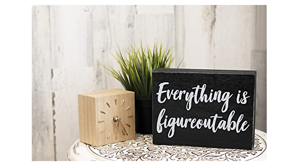 Inspirational Black Decor Home Office Desk Sign