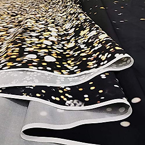 WOLADA 10x8FT Gold Backdrop Glitter Backdrop Gold Spots Bokeh Backdrop Black and Gold Backdrop Wedding Backdrop Gold Backdrop for Parties Vinyl Photography Backdrop 11176