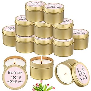 Conelist 8 Pcs Bridesmaid Proposal Gifts I Can't Say I Do Without You Bridesmaid Candles Bridesmaid Gifts Natural Soy Wax Candles for Bridesmaid Wedding Gifts (Pink,Classic)