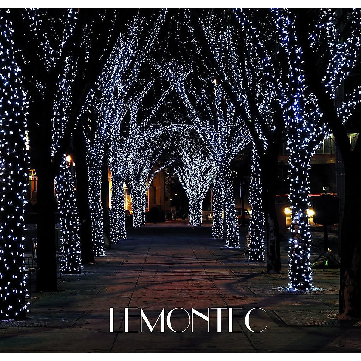 Lemontec Solar String Lights, 200 Led Holiday String Lighting Outdoor Solar Patio Lights Fit Chrismas Garden Wedding Party Landscape[White], 2 Pack 400 LED