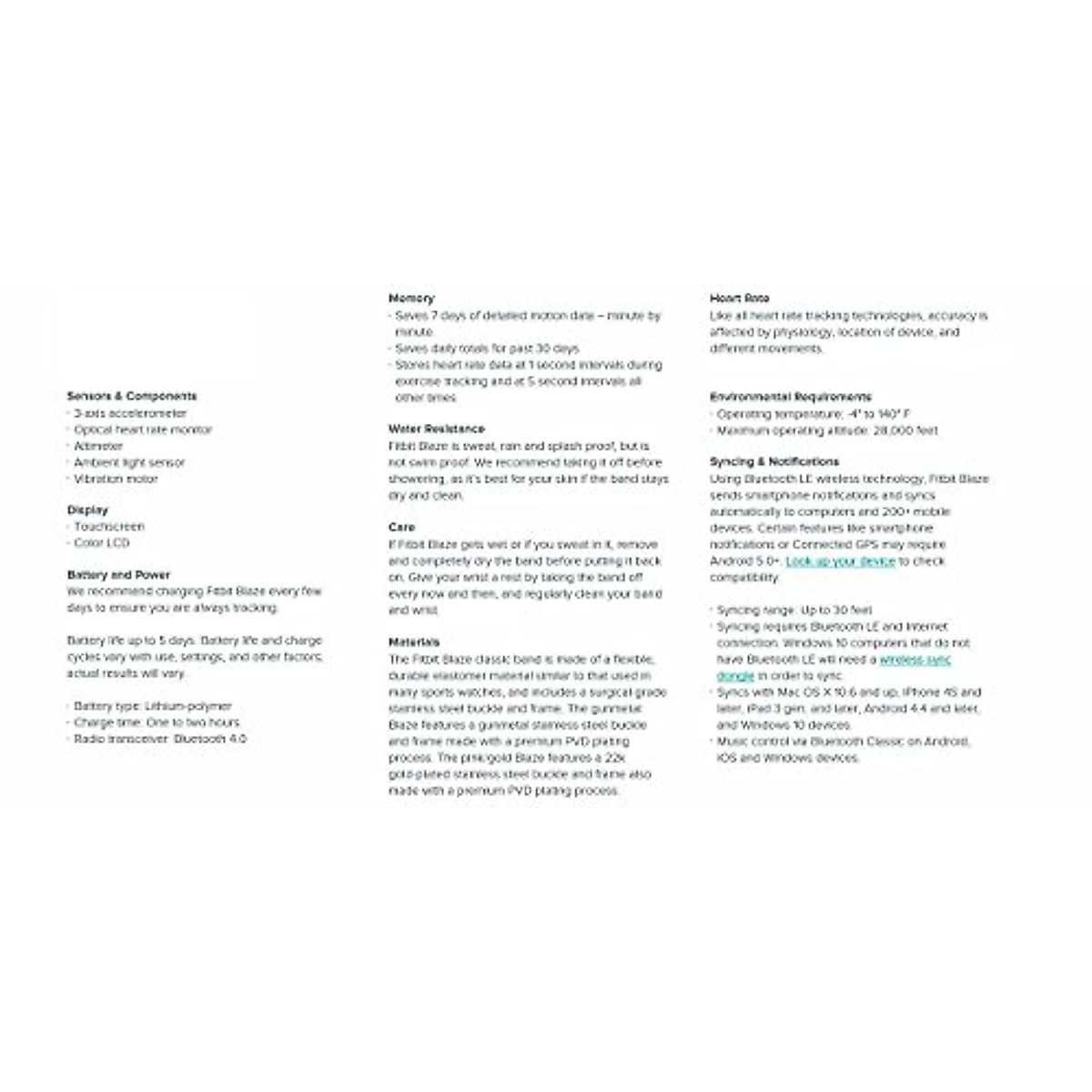 Fitbit Blaze Accessory Band, Leather, Camel, Large