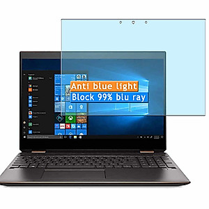 Vaxson 2-Pack Anti Blue Light Screen Protector, compatible with HP Spectre x360 15-DF000 15-DF 15.6" Laptop TPU Film Protectors Sticker [ Not Tempered Glass ]