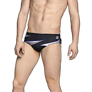 Speedo Men's Standard Swimsuit Brief Endurance+ Printed Team Colors, Infinite Blue, 34