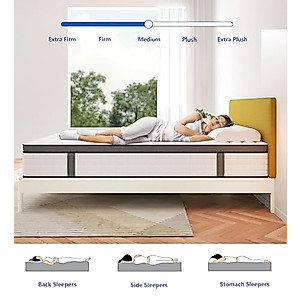 elitespace Queen Mattresses,12 Inch Queen Size Mattress in a Box,Memory Foam Hybrid White Mattress with Provide Support and Improve Sleep Mattresses,CertiPUR-US.