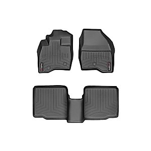 WeatherTech Custom Fit FloorLiners for Ford Explorer - 1st & 2nd Row (449811-443592), Black