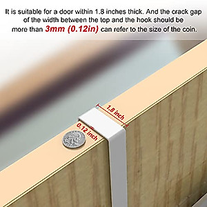 MILIJIA Coat Rack, Over The Door Hanger with Mesh Basket, Detachable Storage Shelf for Towels, Hats, Handbags, Coats (White)