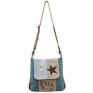 Myra Bags Sky Star Upcycled Denim Shoulder Bag M-0767