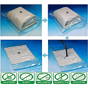YAWPED 9 Pack Combo Premium Super Jumbo Vacuum Storage Space Saver Bags X5 (130X100cm) with Travel Bag X4 (60X40cm)