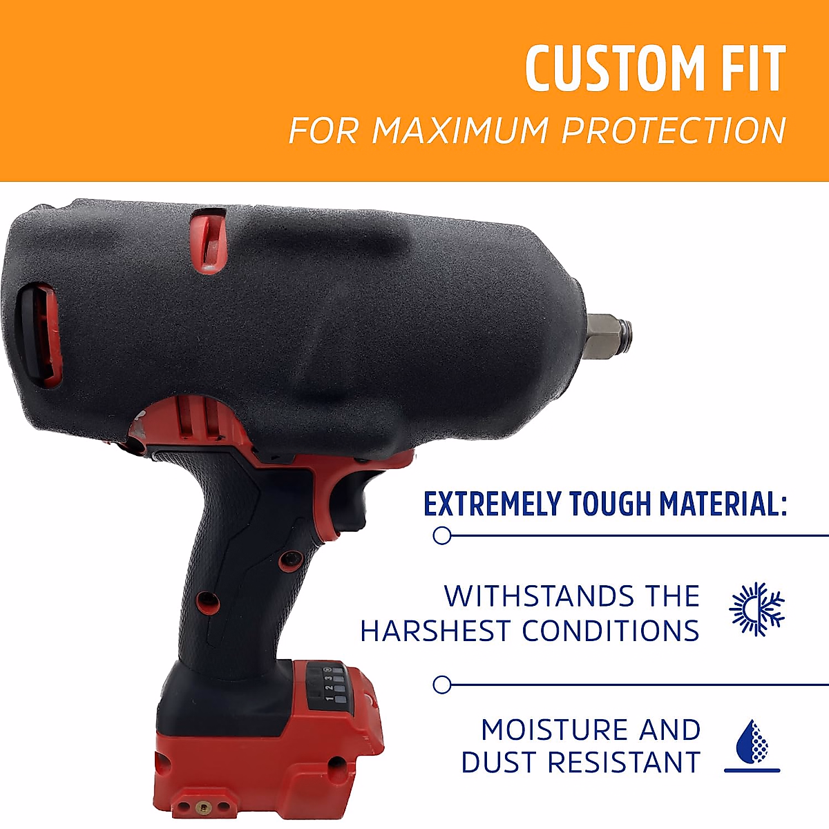 Protoco JB-62RT - Protective Cover for The Milwaukee 2767 1/2" Impact Driver, Tool Cover, Black