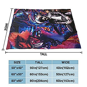 Flannel Fleece Throw Blanket Couch Blanket 50"x40" ,3D Printing Soft Lightweight Durable Cute Home Decoration Warm Plush Lamb Wool Blanket Kid Custom cudi Blanket for Office