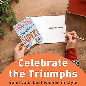 S&O Fun Congratulations Cards with Envelopes - Colorful Congrats Card Pack of 24 - Encouragement Cards with Envelopes - Appreciation Cards for Coworkers - Boxed Compliment Cards - Recognition Cards