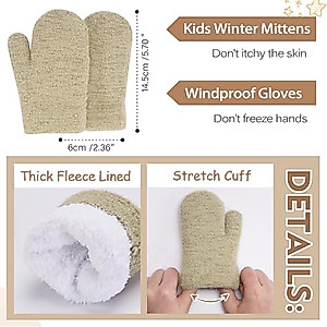 Kids Toddler Infants Winter Beanie Hats Scarfs Gloves Set Pompom Caps Mittens Neck Warmer with Fleece Gifts for 0 6 12 18 Months 1 2 3 4 Years Old Baby Girls Boys