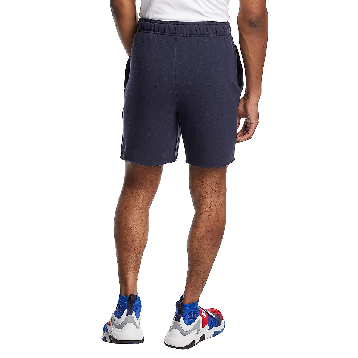 Champion Mens Shorts, Powerblend, Long With Pockets For (Reg. Big & Tall) Athletic-shorts, Navy C Patch Logo, Medium US