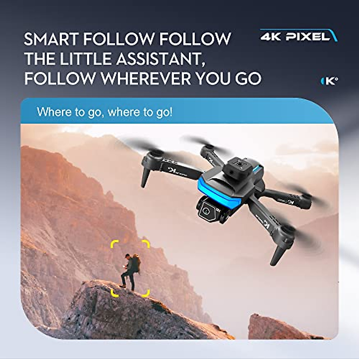 FIRE BULL Drone with Camera for Adults Kids, XT5 1080P FPV Live Video, Foldable WIFI RC Quadcopter with Dual camera switch, VR 3D Experience with 2 Batteriesm for 24 Min Flight, 3 Speeds, Toys Gifts for Boys Girls