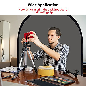 Selens 5x6.6ft Reversible Green Grey Backdrop for Photography, Pop-Up Collapsible Backdrop 2-in-1 Muslin Self Tape Backdrop with Clip and Carry Case