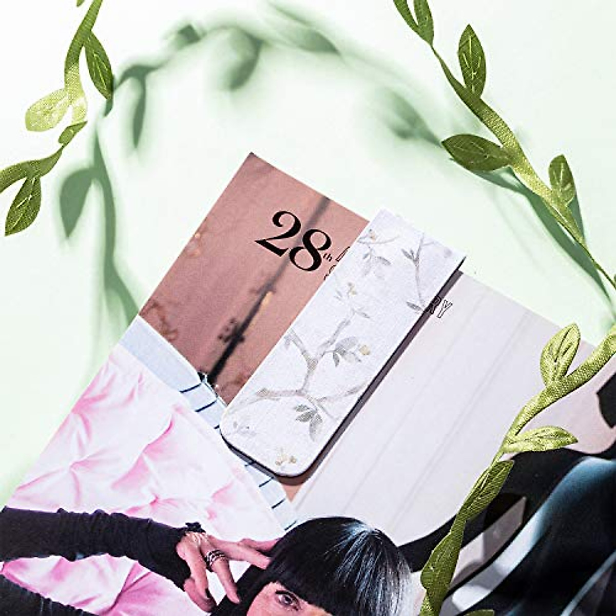 10 Pieces Magnetic Bookmarks Magnet Page Markers Assorted Book Markers Set for Students Reading (Floral Syle, 2.3 x 0.8 Inch)