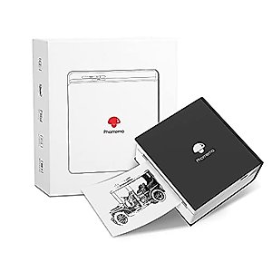 Phomemo M02 Wireless Sticker Printer, Portable Bluetooth Photo Printer Pocket Thermal Sticker Maker Mobile Printer, Compatible with iOS and Android, for Print Photo, Journal, Fun, Black and White