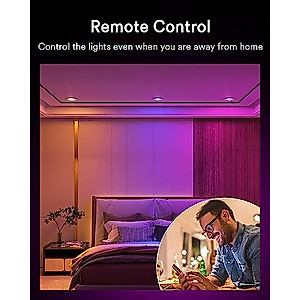 Lumary 3 Inch Smart Recessed Lighting WiFi Bluetooth Smart LED Recessed Lights 7W 350LM LED Wafer Downlight with Junction Box Work with Alexa/Google Assistant(1 Pack)
