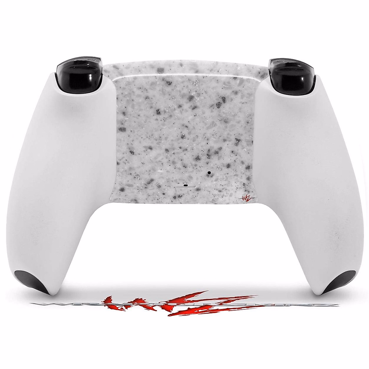 WraptorSkinz Skin Wrap compatible with Sony PS5 DualSense Controller Marble Granite 10 Speckled Black White (CONTROLLER NOT INCLUDED)